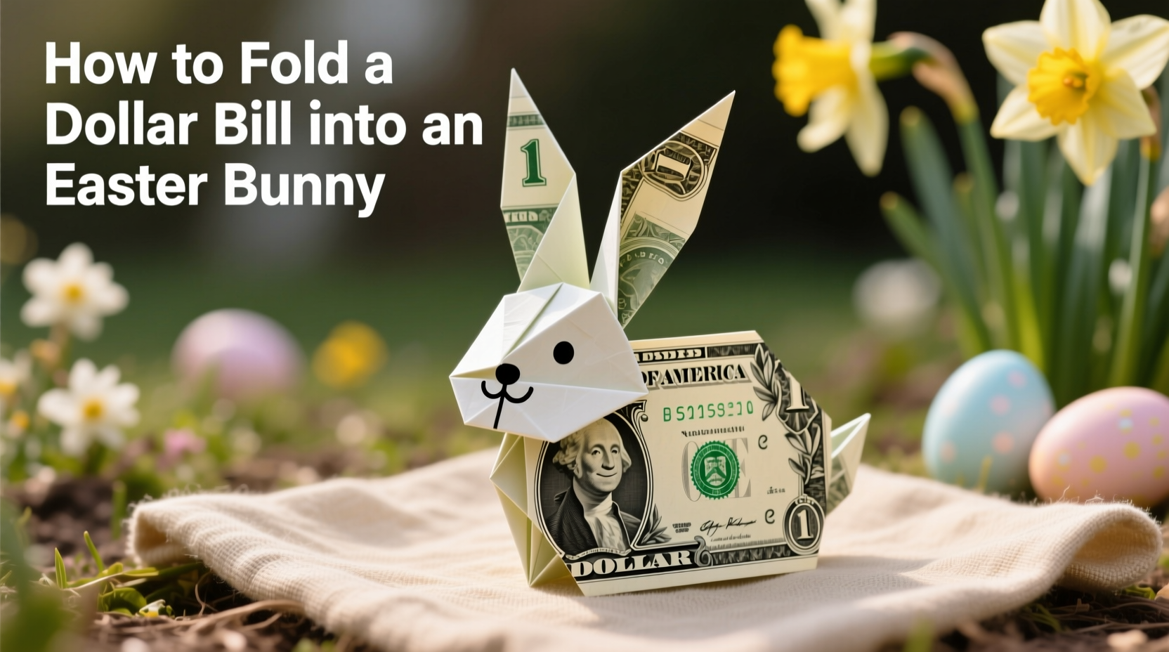 How to Fold a Dollar Bill into an Easter Bunny
