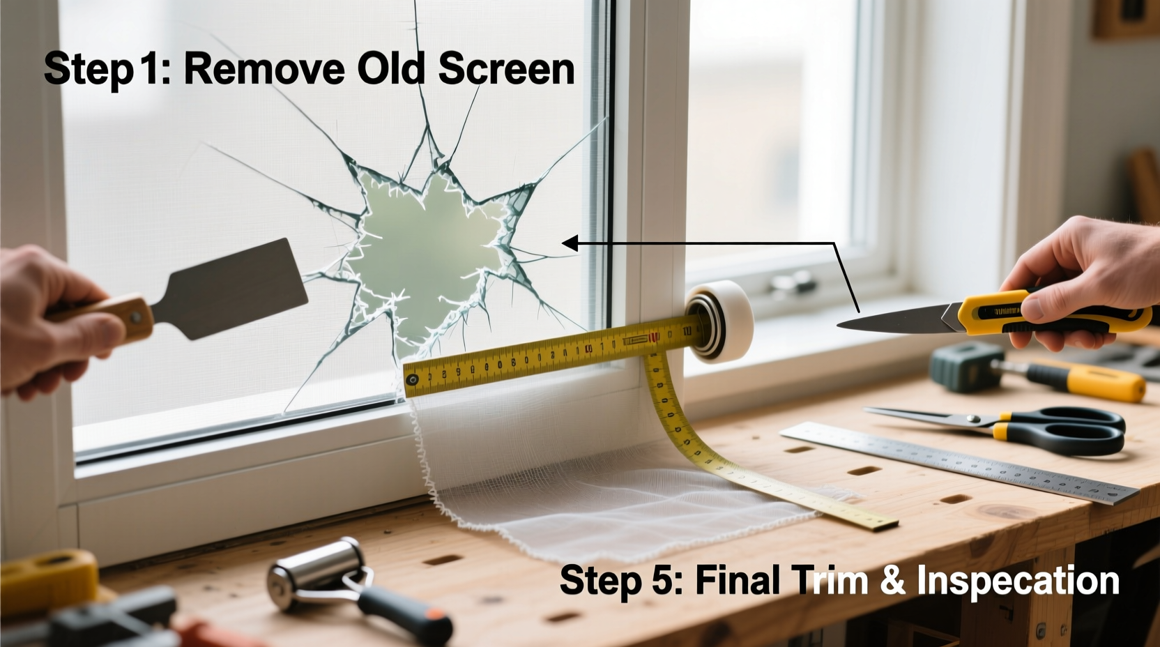 Step By Step Guide To Easily Fix A Torn Screen Window Yourself