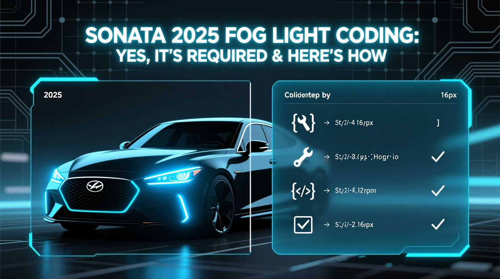 Sonata 2025 Fog Light Coding: Yes, It’s Required & Here’s How