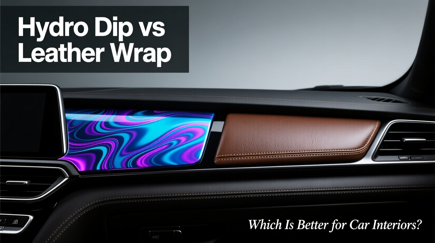 Hydro Dip vs Leather Wrap: Which Is Better for Car Interiors?