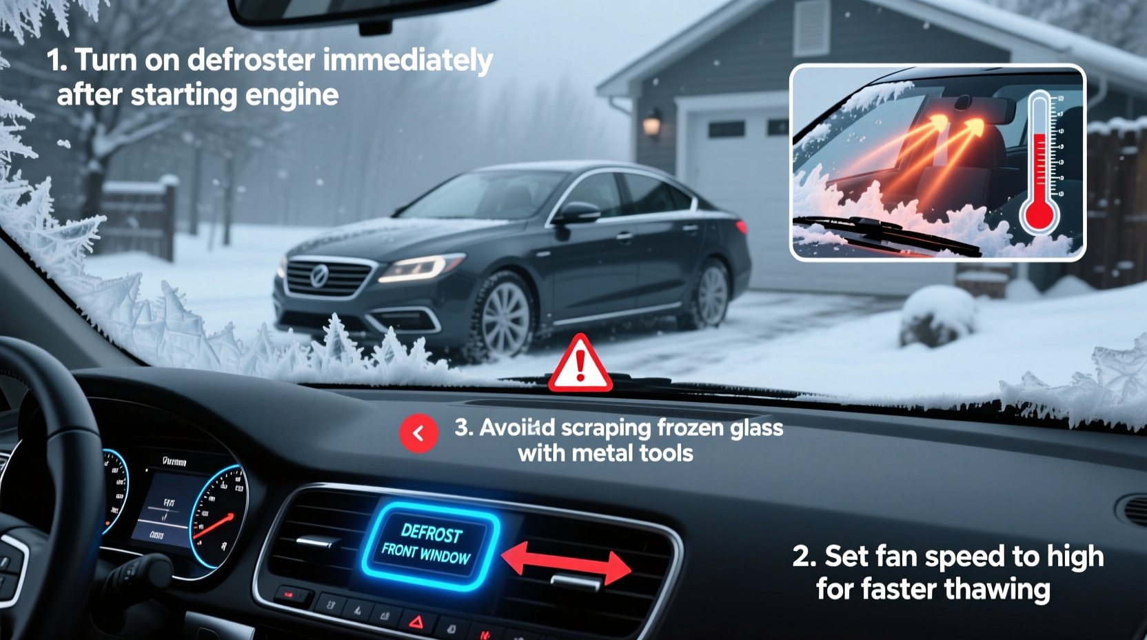 How to Use a Defroster During Winter Ice Storms Safely & Effectively