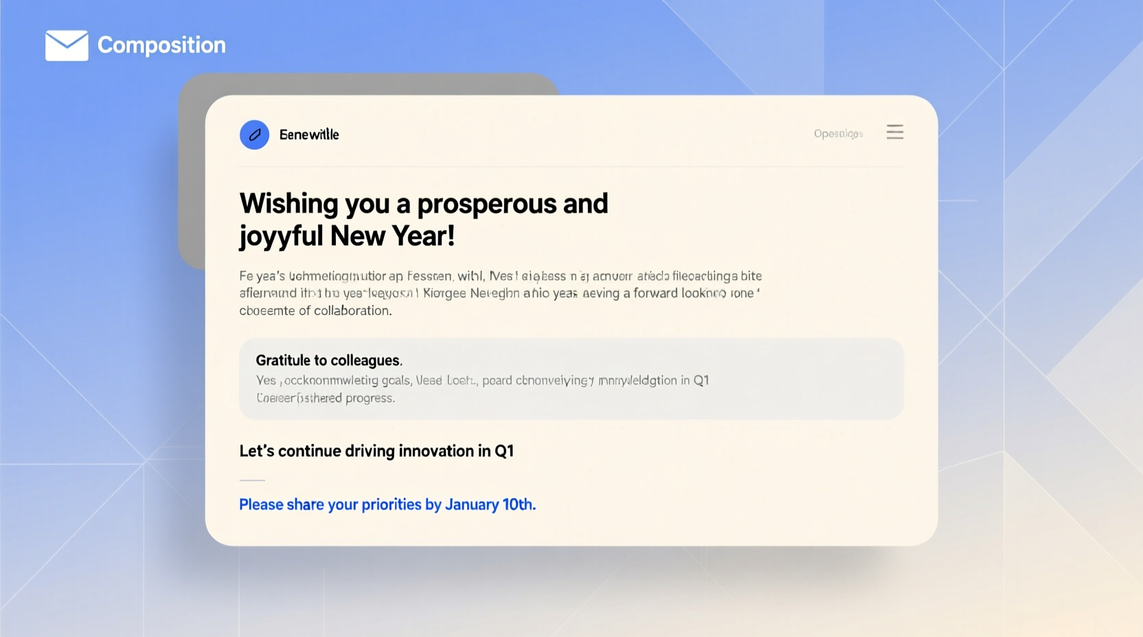 What to Write in an Email After the New Year