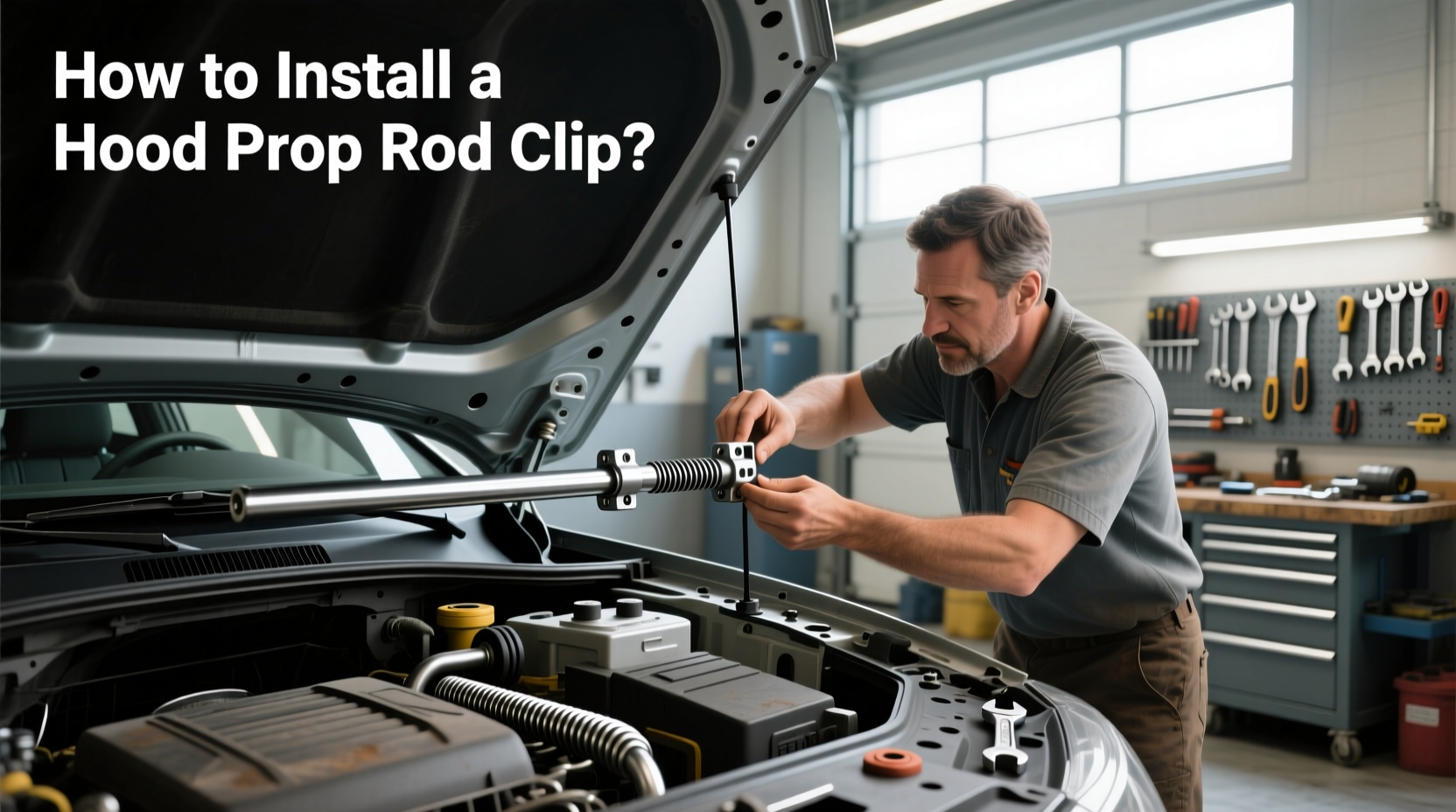 How to choose car hood bar bracket,How to install a hood prop rod clip?