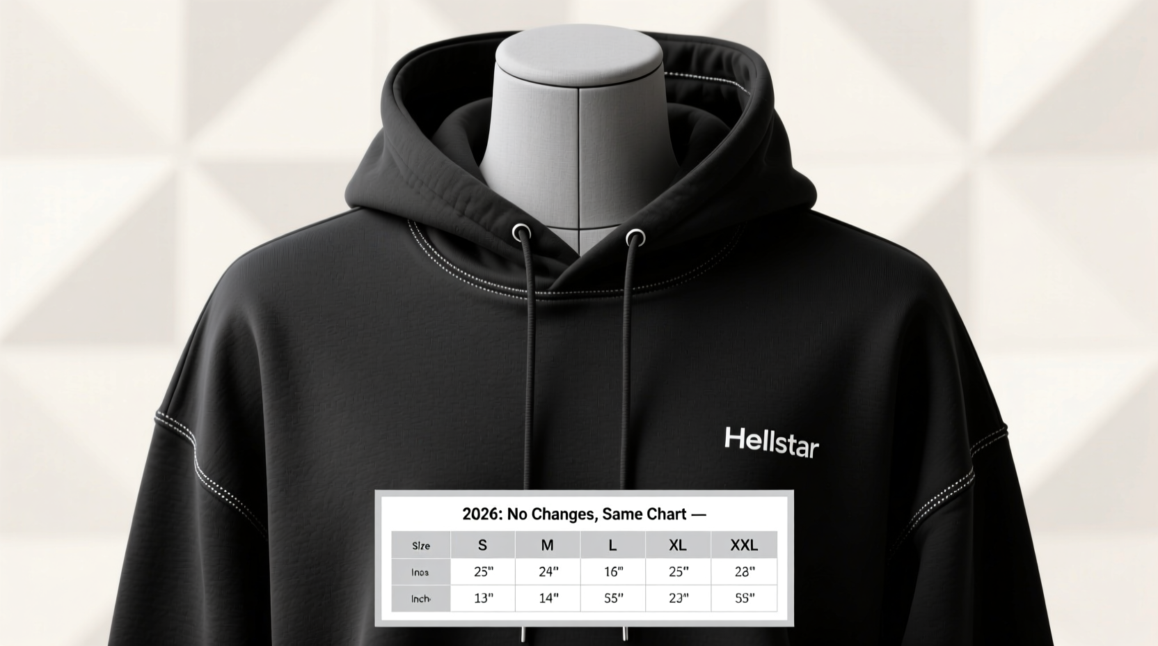 Hellstar Hoodie Sizing 2026: No Changes, Same Chart