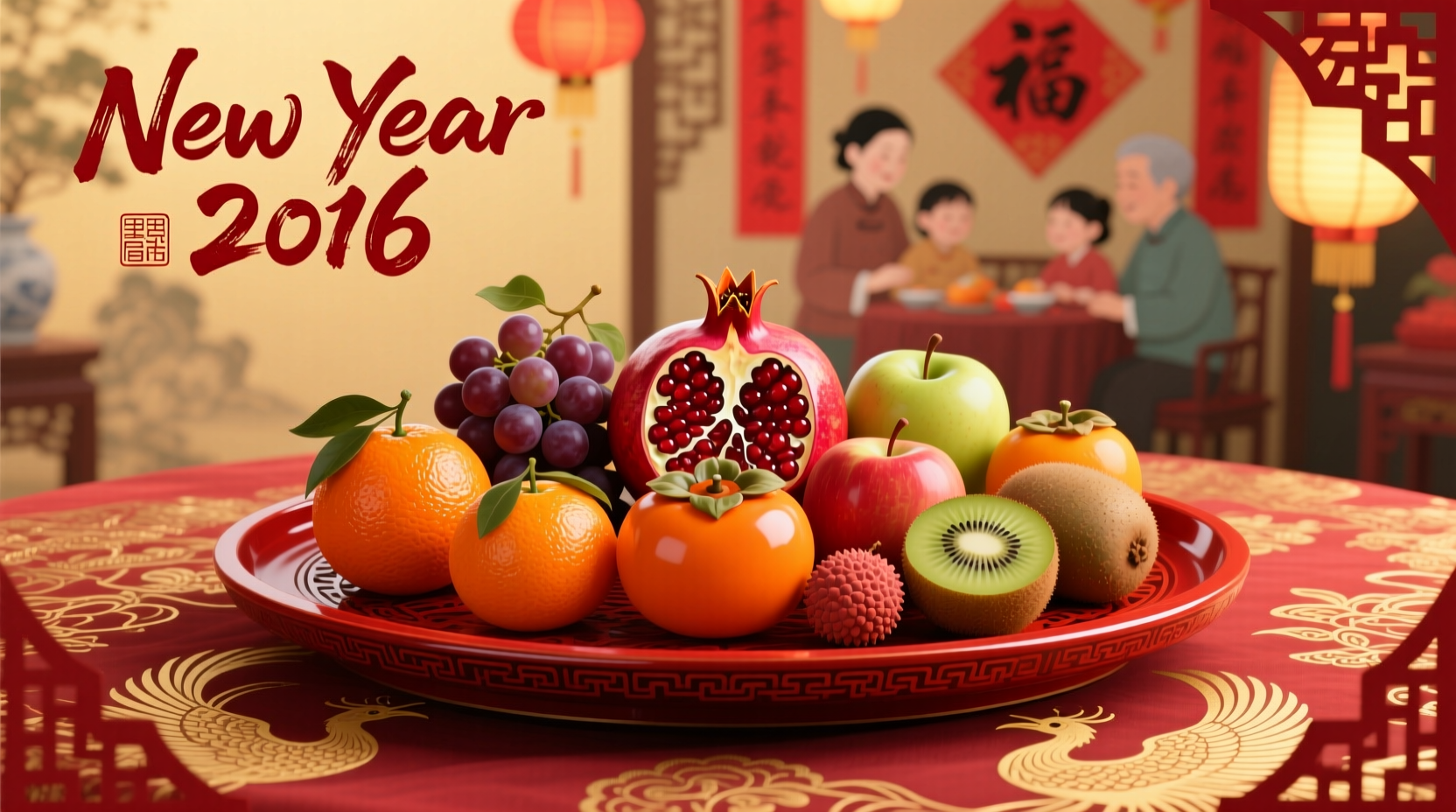 Nine Fruits for New Year 2016 Celebration