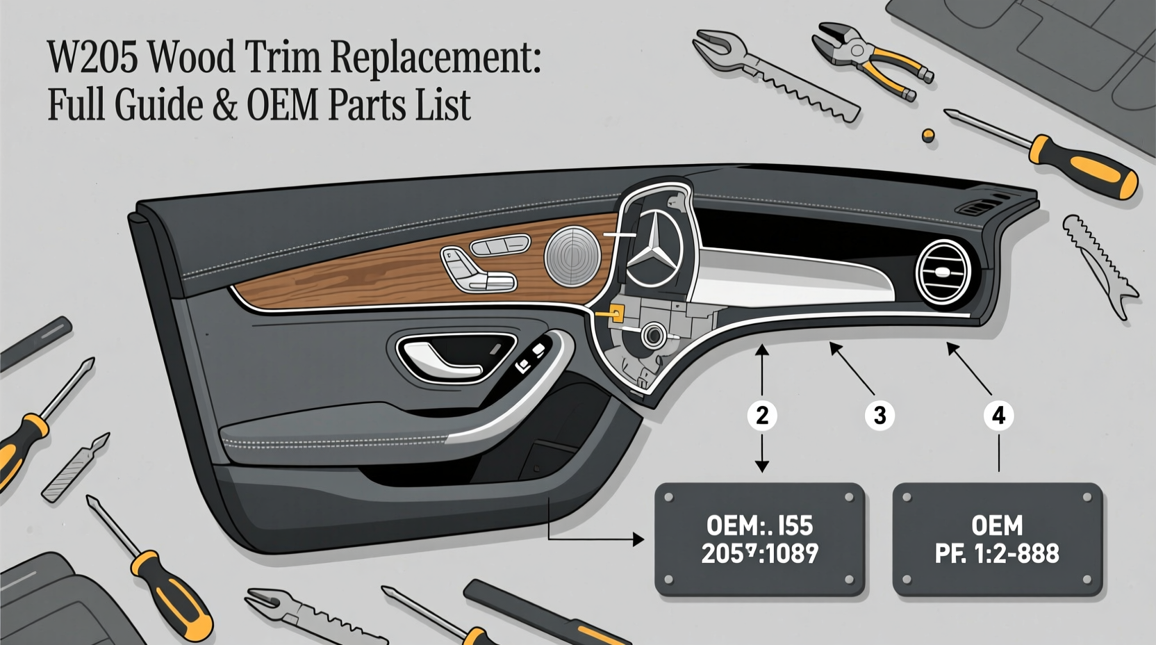 W205 Wood Trim Replacement: Full Guide & OEM Parts List