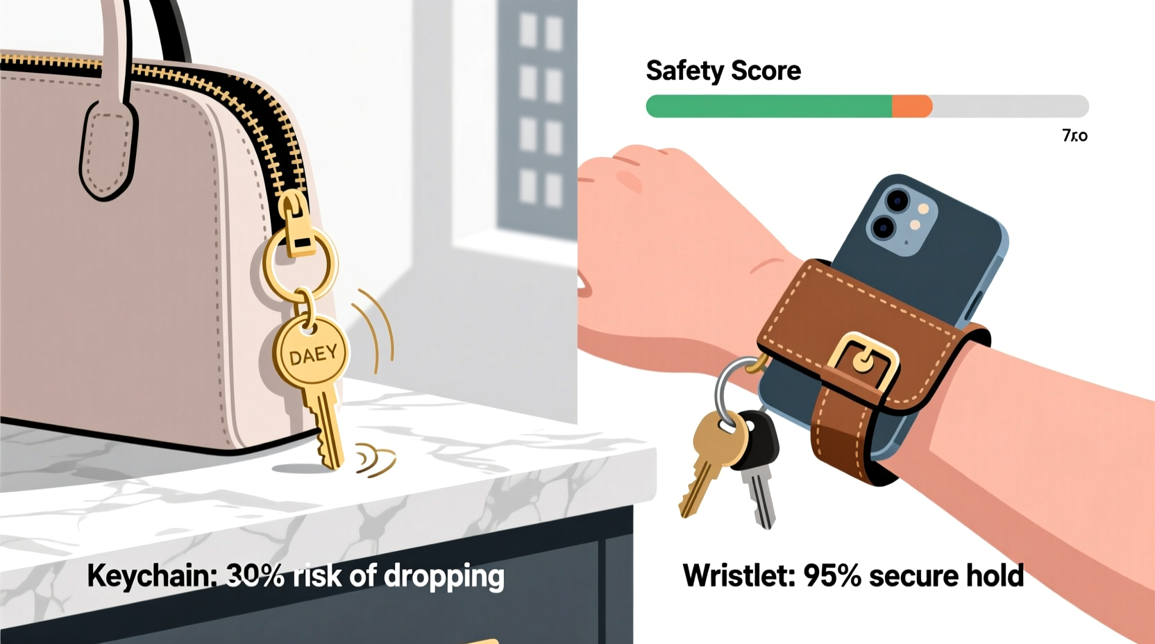 Bag Charm Keychains Vs Wristlet Straps Which One Actually Keeps Your ...