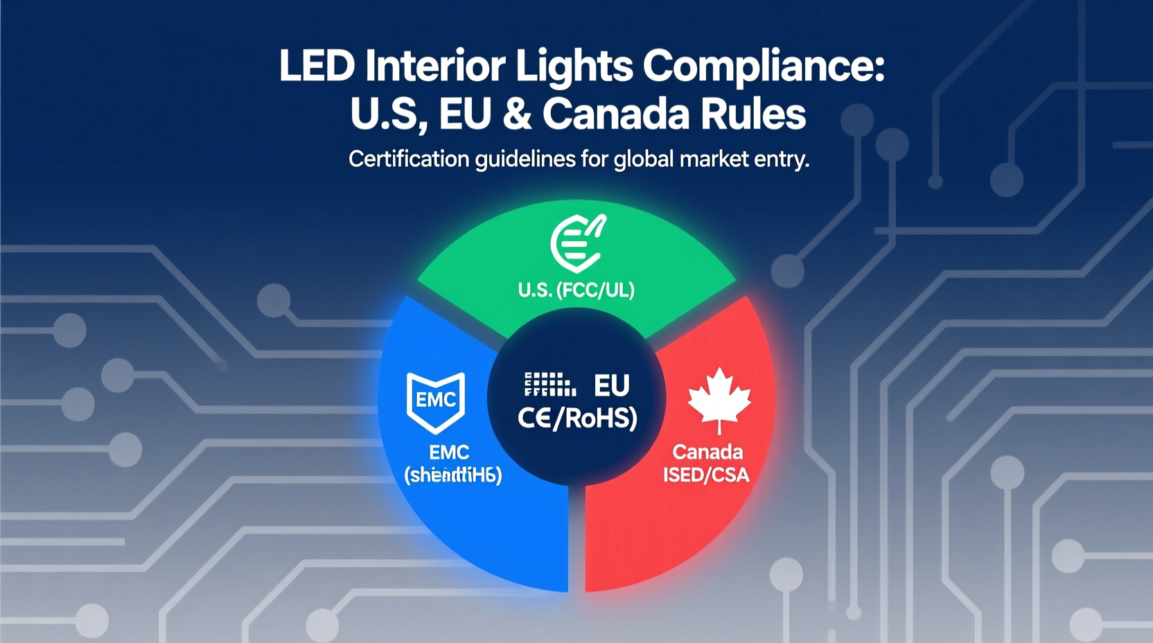 LED Interior Lights Compliance: U.S., EU & Canada Rules