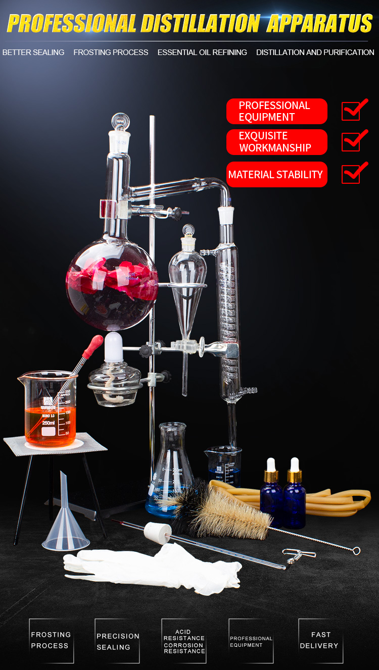 1000ml Distillation Glassware Set - Laboratory Quality