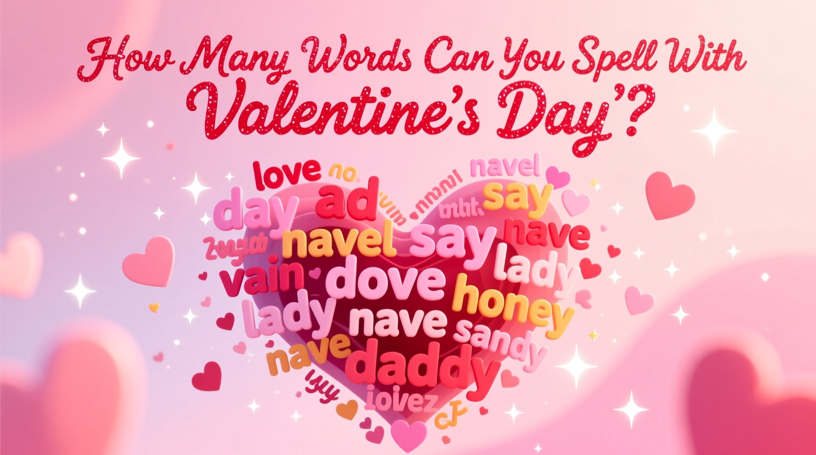 How Many Words Can You Spell With Valentines Day?