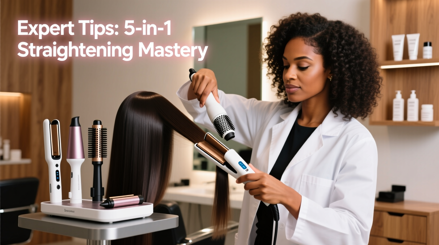Expert Tips For Perfectly Straightening Hair With A 5 In 1 Styling Set