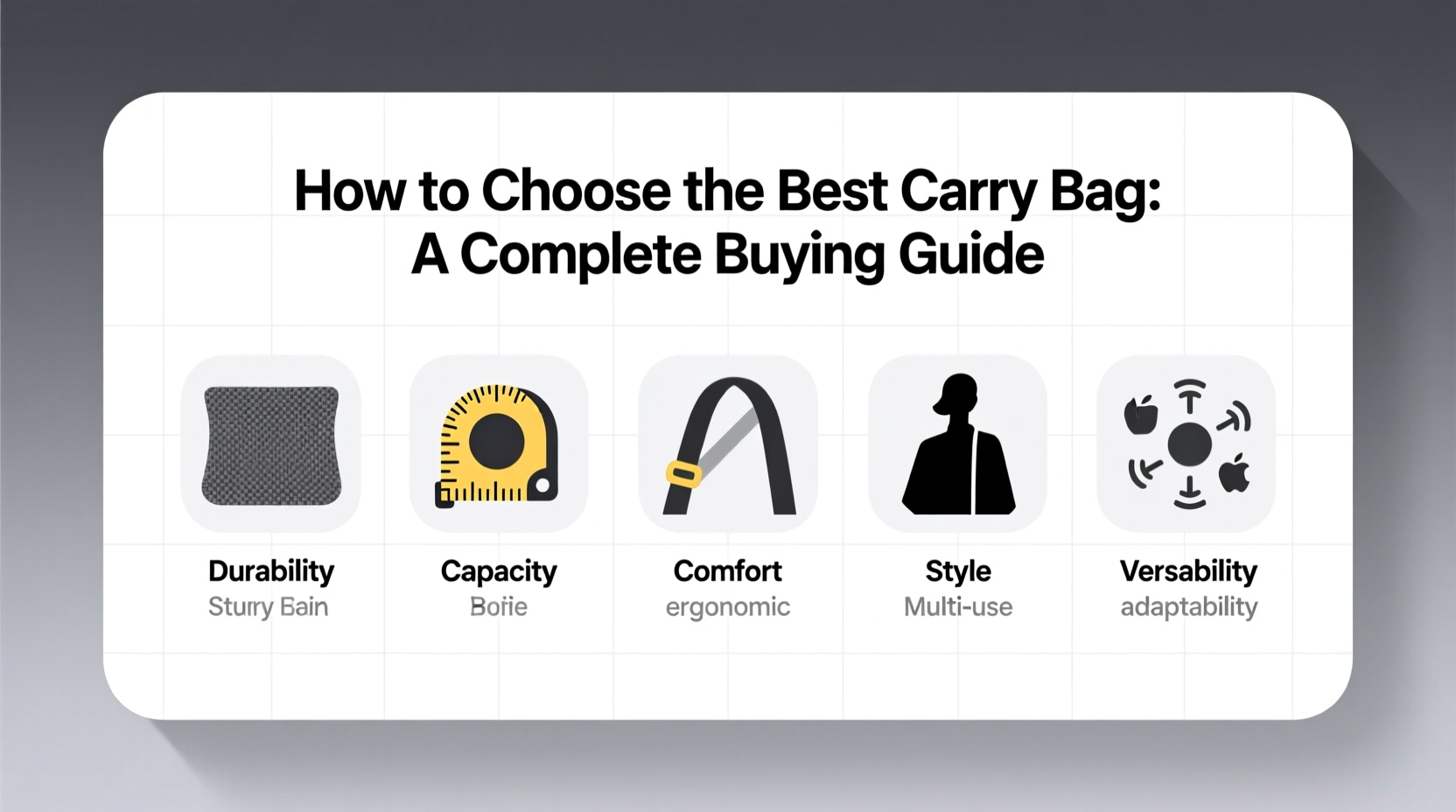 How to Choose the Best Carry Bag: A Complete Buying Guide
