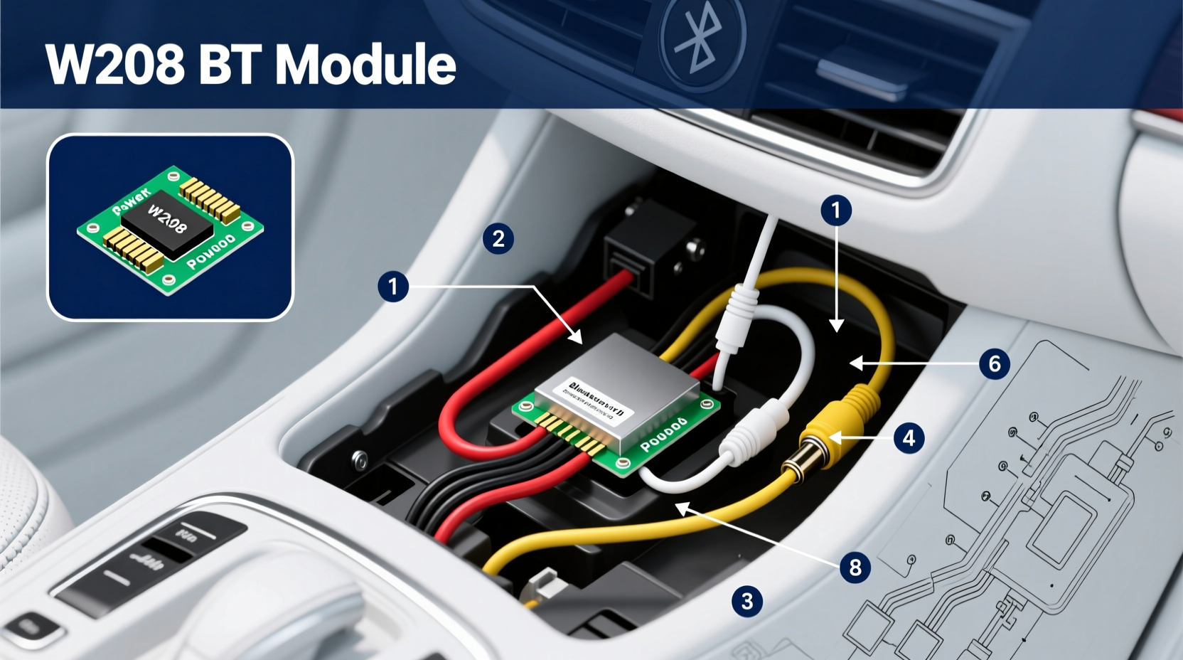 W208 Bluetooth Install Guide: Full DIY Wiring & Module Setup