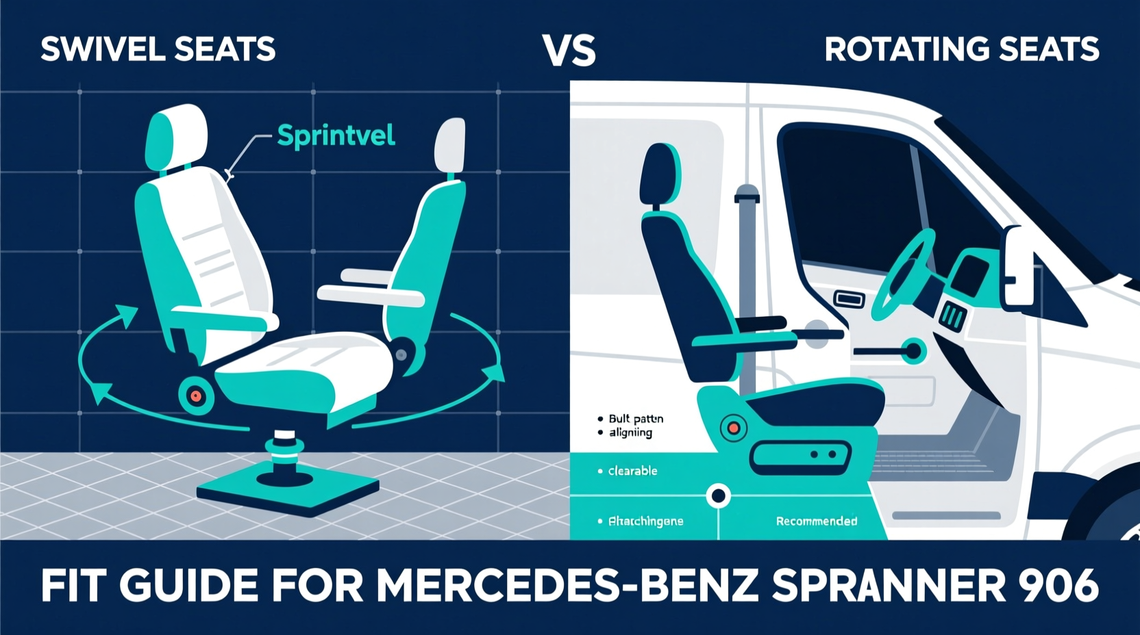 Sprinter 906 Swivel vs Rotating Seats: Key Differences & Fit Guide