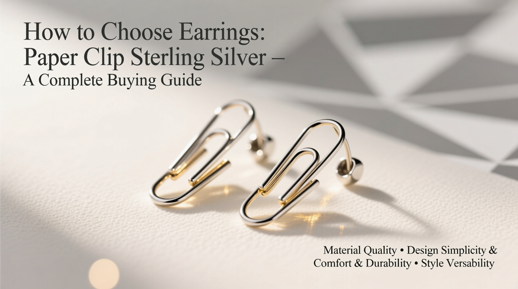 How to Choose Earrings Paper Clip Sterling Silver: A Complete Buying Guide