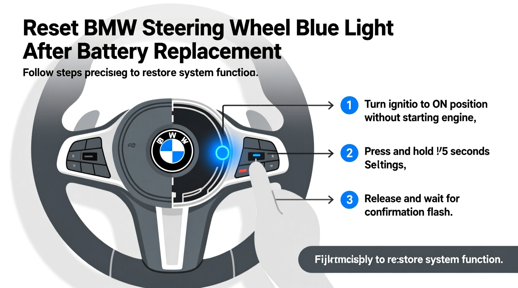 How to Reset BMW Steering Wheel Blue Light After Battery Replacement