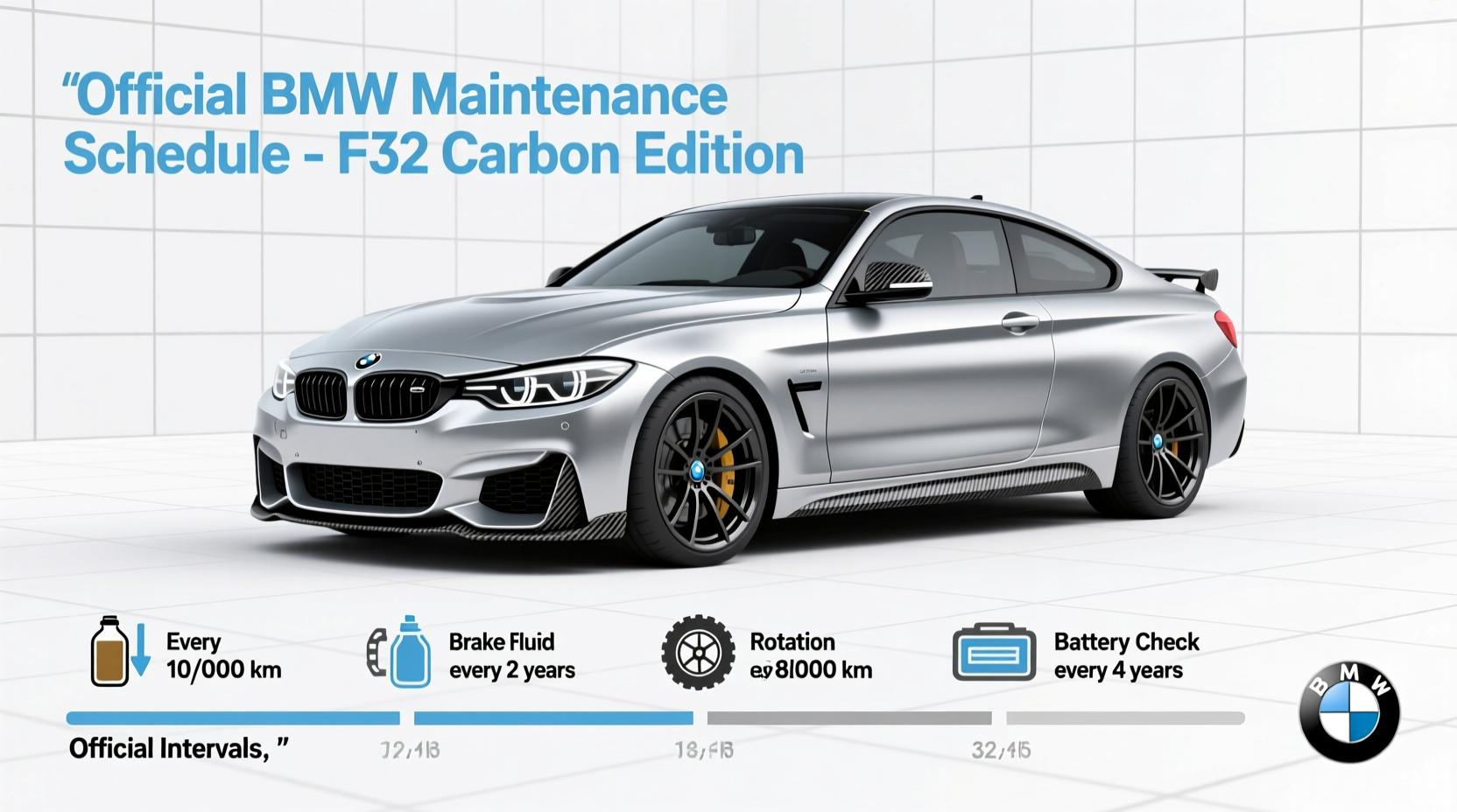 F32 Carbon Maintenance Track Schedule: Official BMW Intervals