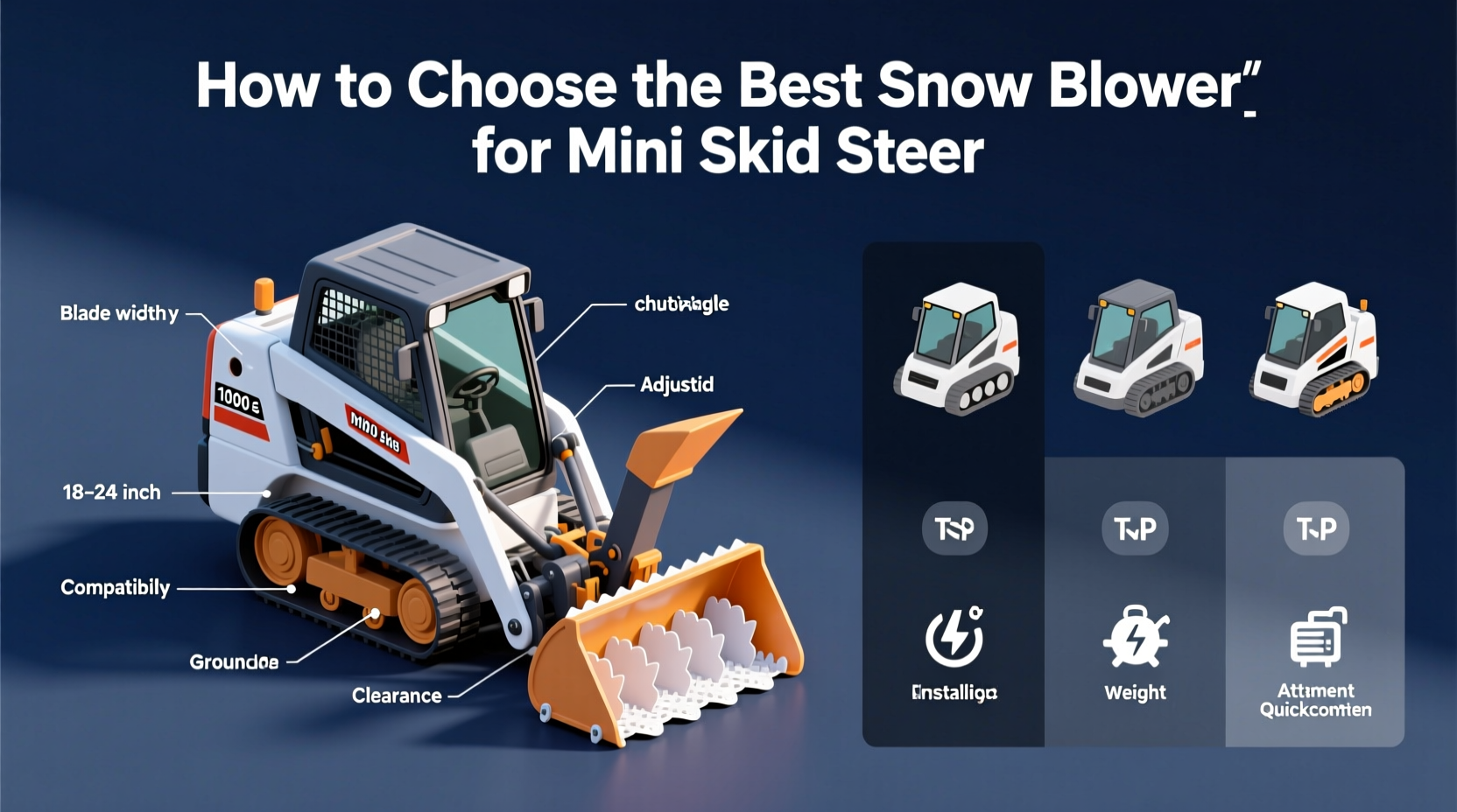 How to Choose the Best Snow Blower for Mini Skid Steer