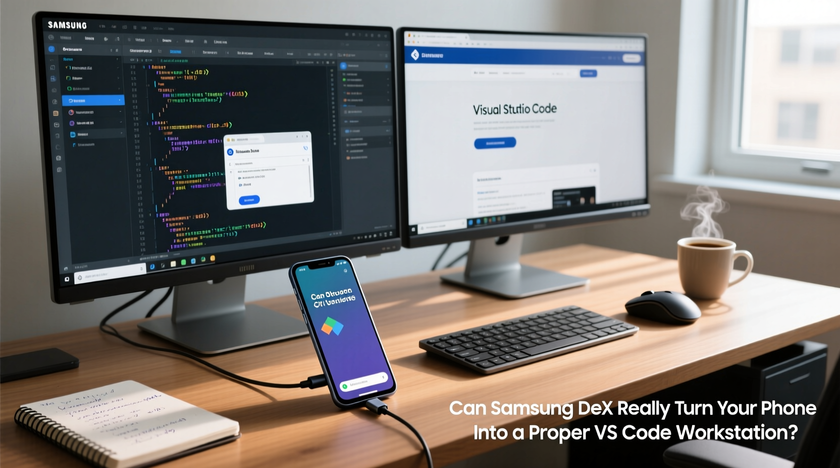 Can Samsung Dex Really Turn Your Phone Into A Proper Visual Studio Code ...