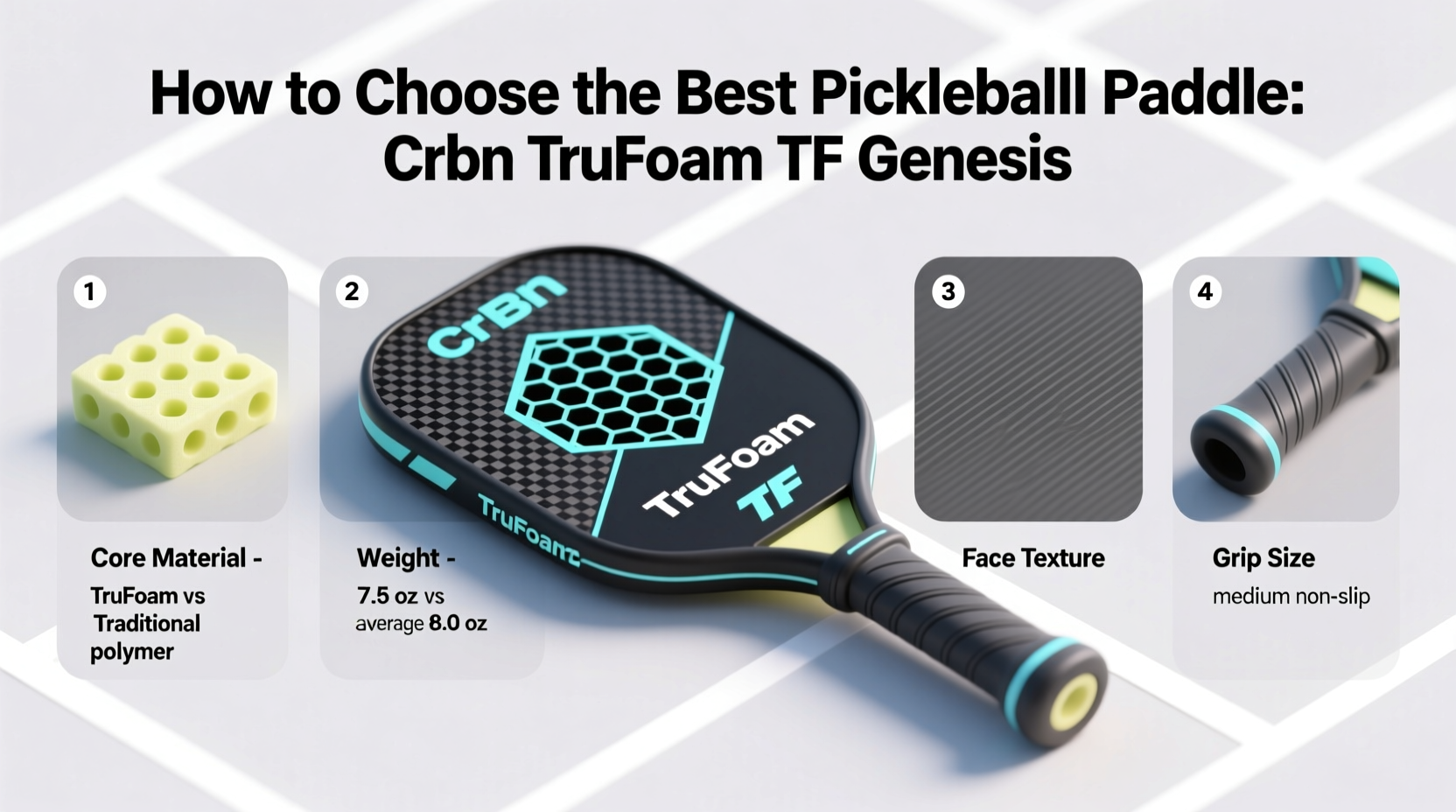 How to Choose the Best Pickleball Paddle Crbn TruFoam TF Genesis