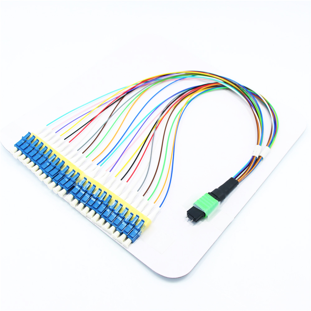 24 core MPO MTP-LC 0.9mm OS2 fanout low insertion loss polarity B Key ... 24 core MPO MTP-LC 0.9mm OS2 fanout low insertion loss polarity B Key ...