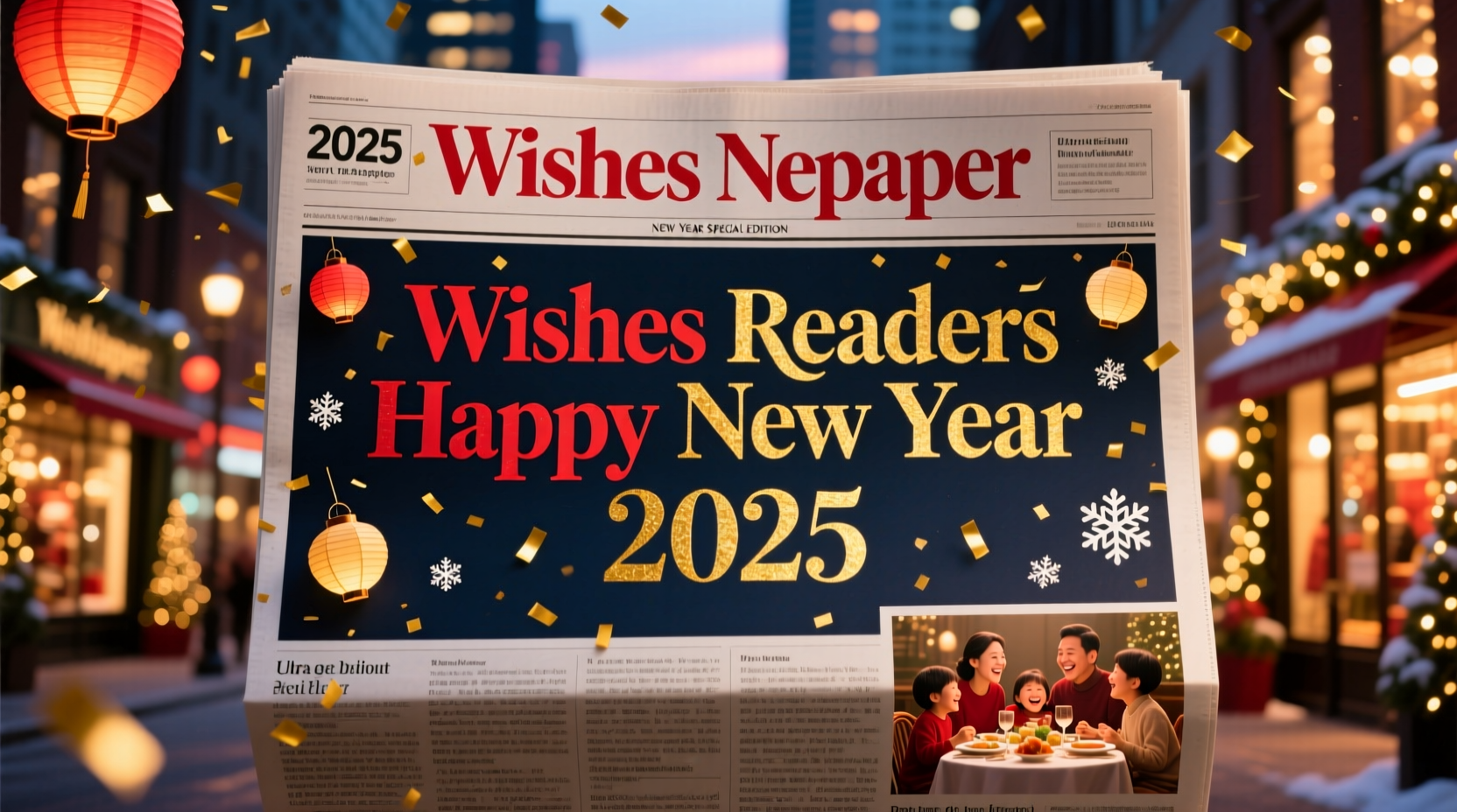 Newspaper Wishes Readers Happy New Year 2025