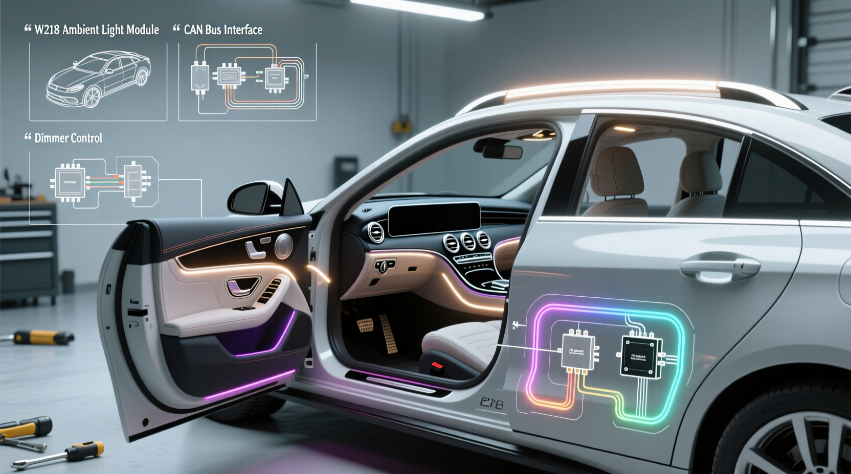 W218 Ambient Lighting DIY Install: Full Guide for CLS-Class