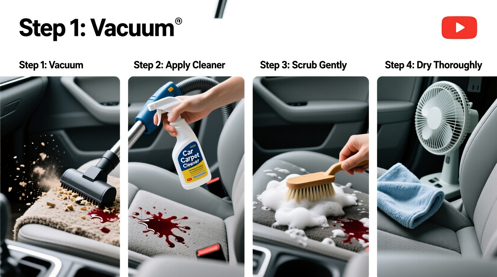 Effective Step By Step Guide To Cleaning Car Carpets For A Fresh Stain ...