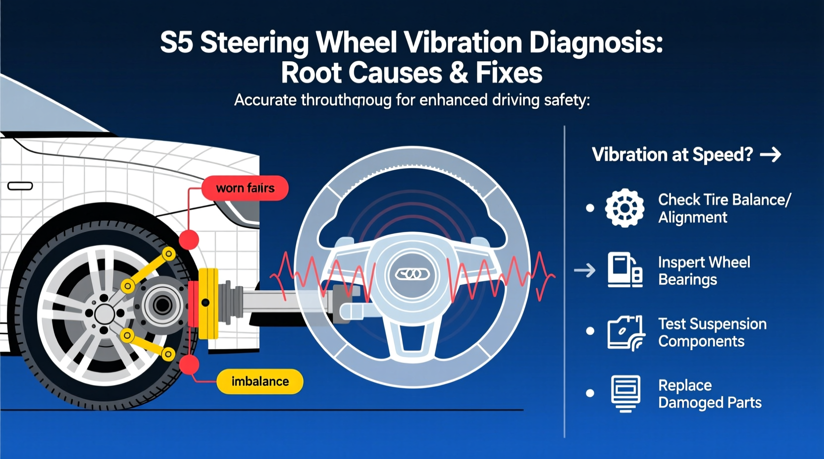 S5 Steering Wheel Vibration Diagnosis: Root Causes & Fixes