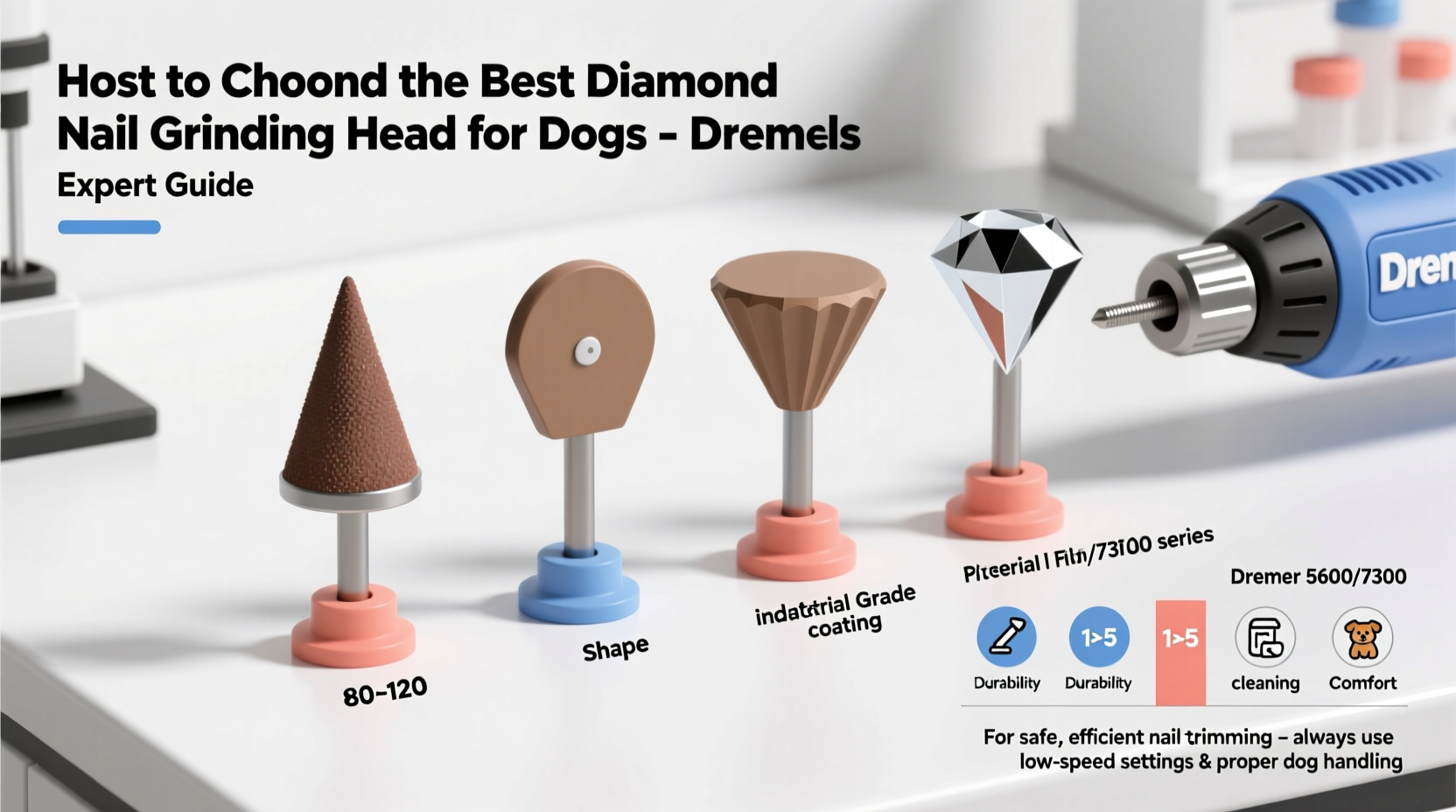 How to Choose the Best Diamond Nail Grinding Head for Dogs Dremel Tools