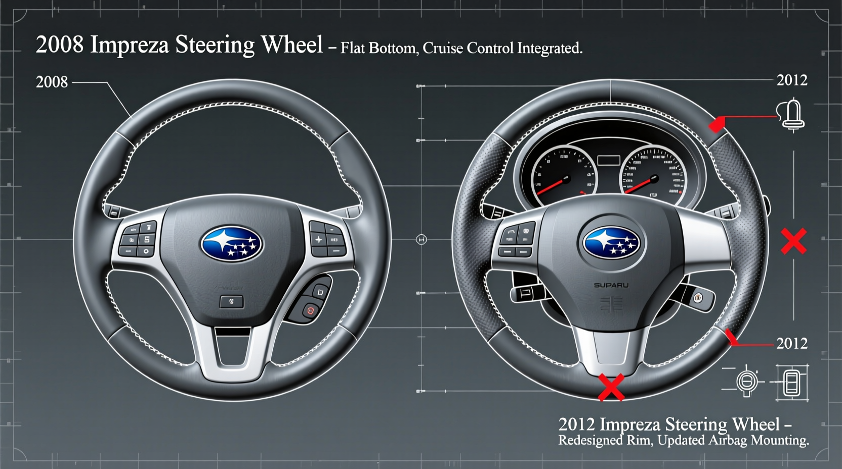 2008 vs 2012 Impreza Steering Wheel Swap: Compatibility Facts