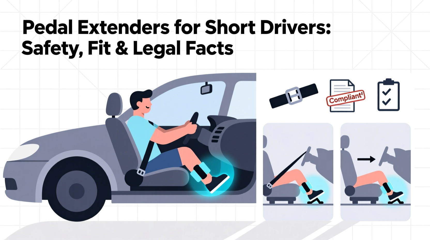 Pedal Extenders for Short Drivers: Safety, Fit & Legal Facts