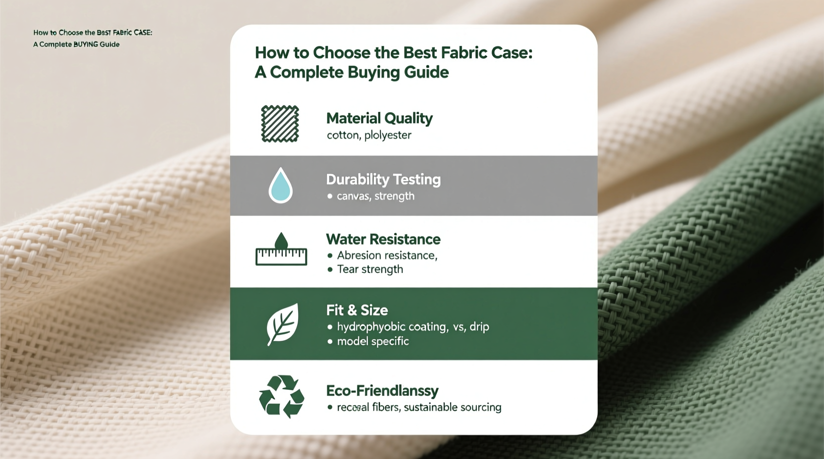 How to Choose the Best Fabric Case: A Complete Buying Guide