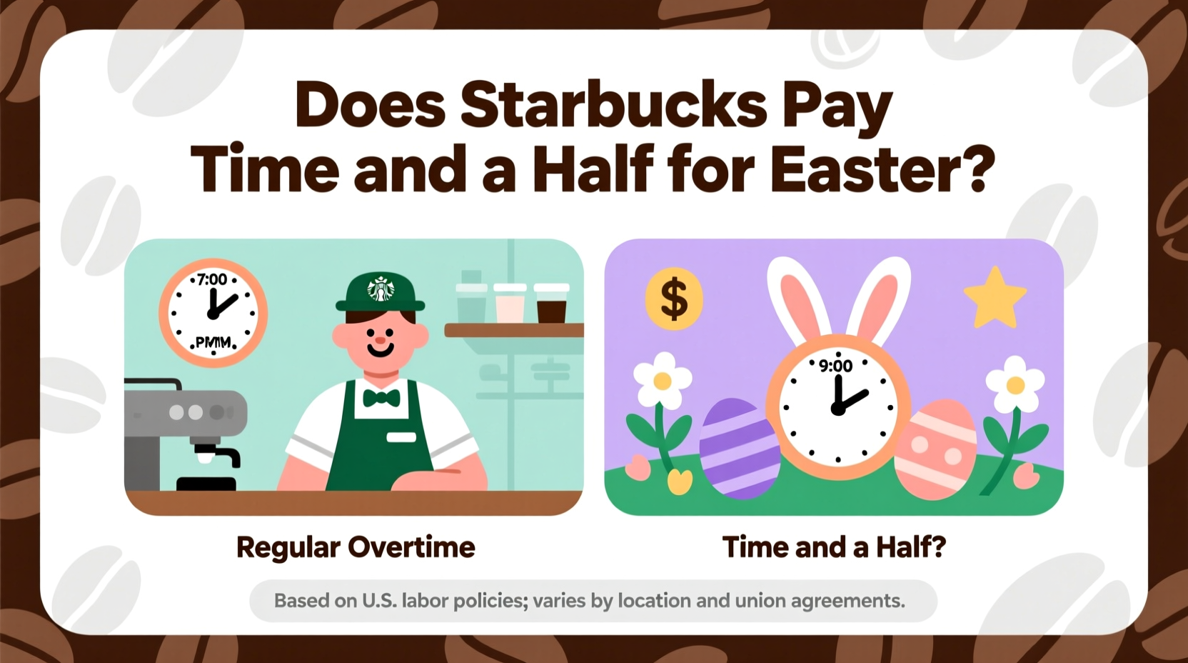 Does Starbucks Pay Time and a Half for Easter?