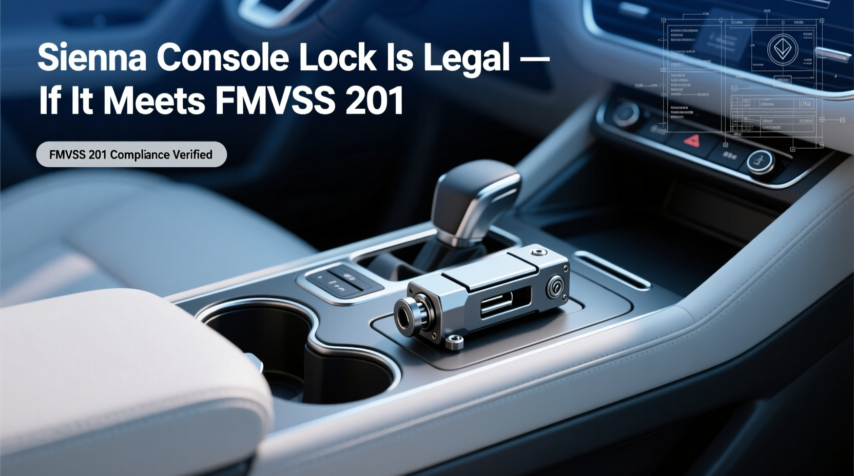 Sienna Console Lock Is Legal — If It Meets FMVSS 201