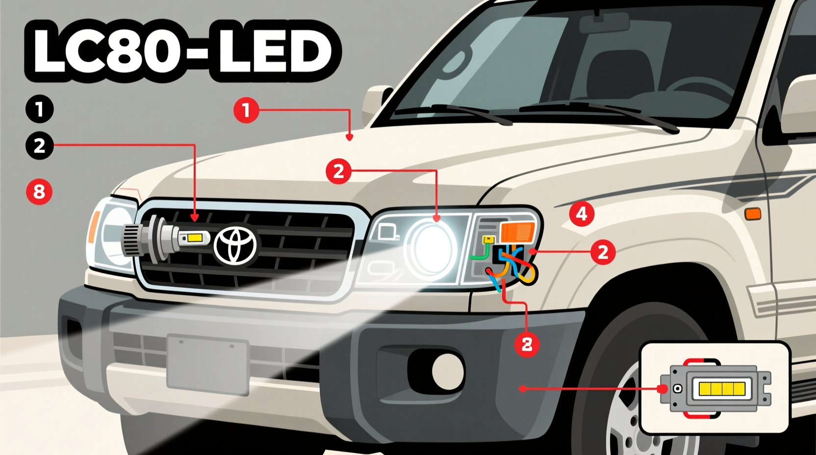 LC80 LED Headlight Install: Complete Guide for Toyota Land Cruiser