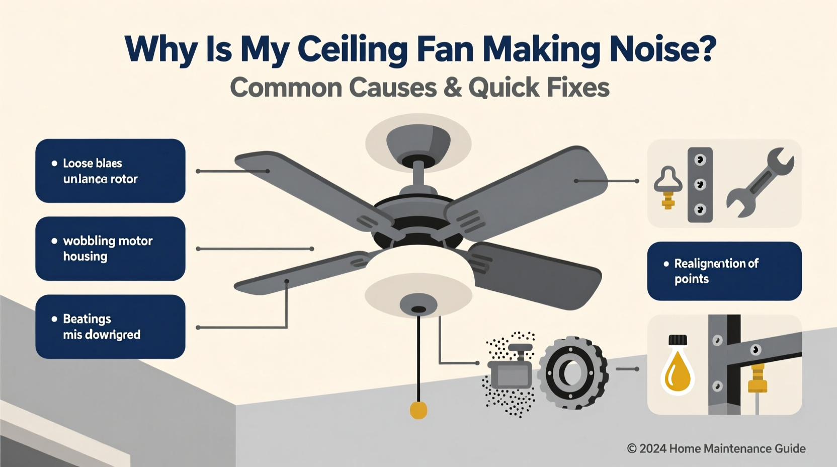 Why Is My Ceiling Fan Making Noise Common Causes Fixes
