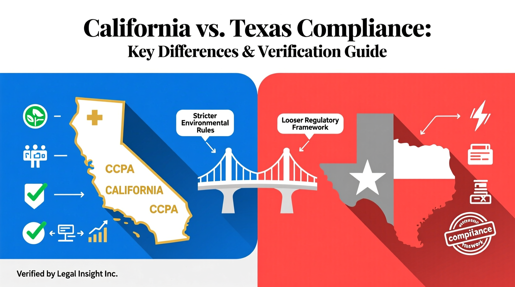 California vs. Texas Compliance: Key Differences & Verification Guide