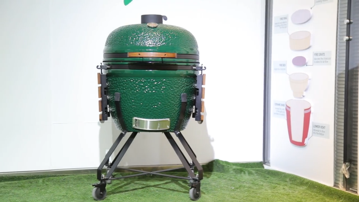 2024 STEEL EGG BBQ SEB KAMADO - Modern Green Ceramic Egg