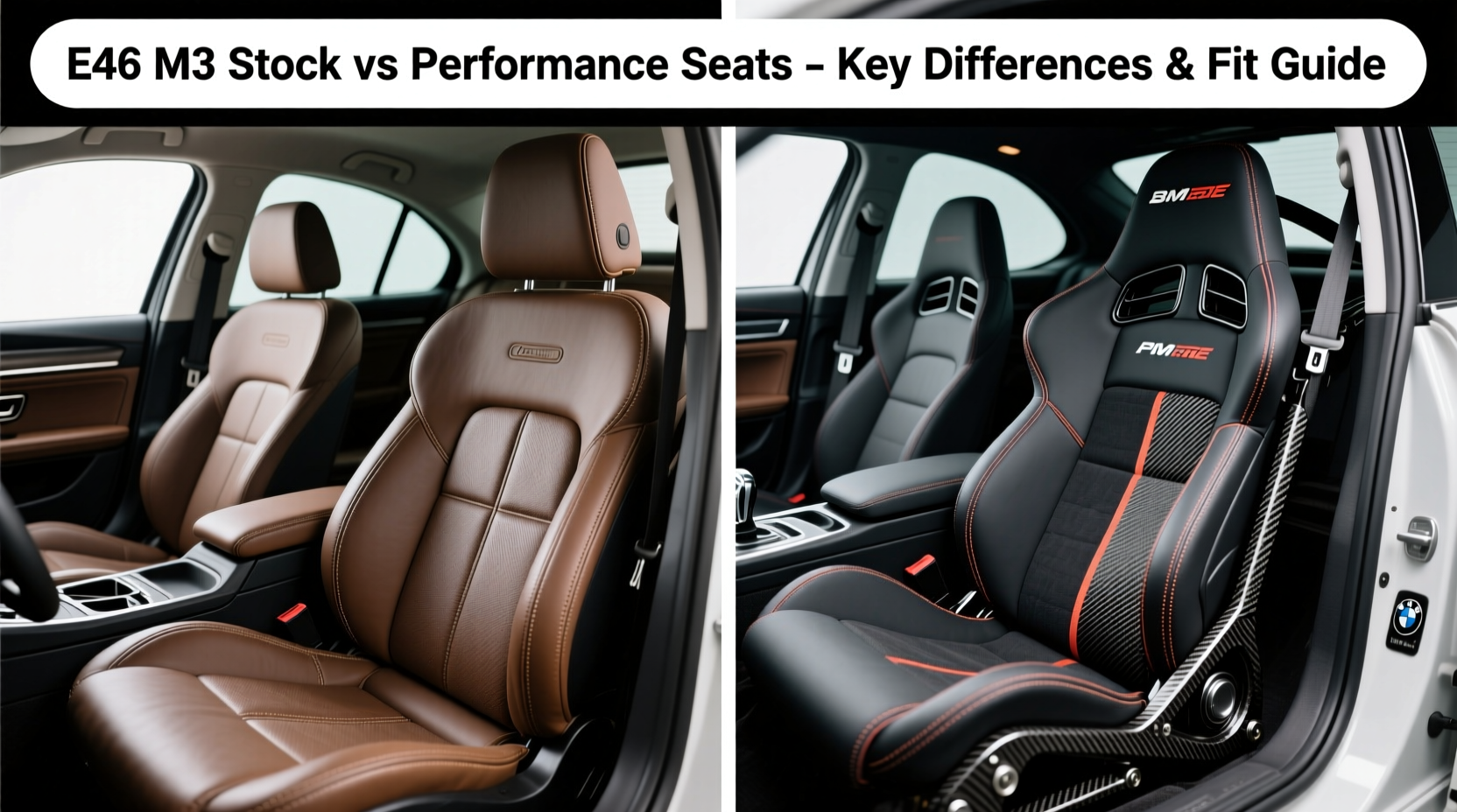 E46 M3 Stock vs Performance Seats: Key Differences & Fit Guide