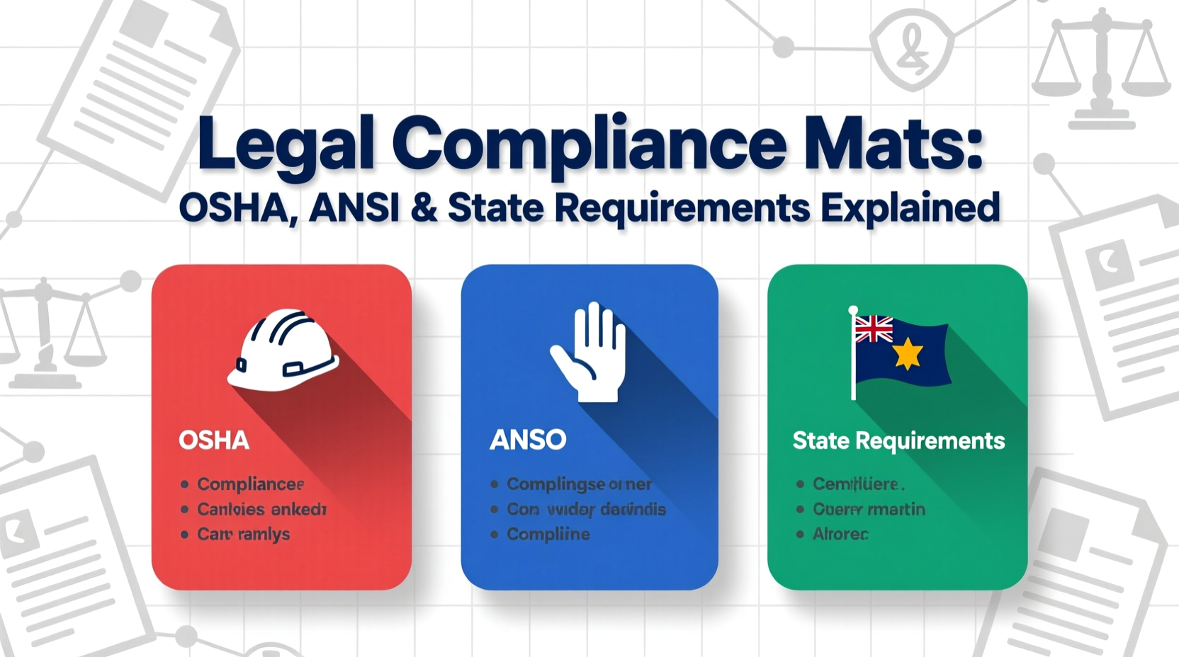 Legal Compliance Mats: OSHA, ANSI & State Requirements Explained