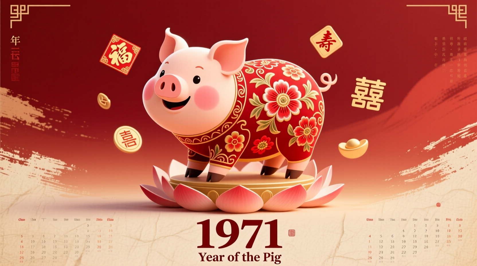 The Pig: 1971 Chinese New Year Animal Sign
