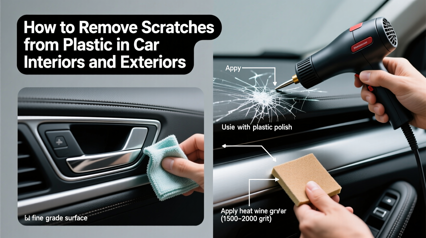 How to Remove Scratches from Plastic in Car Interiors and Exteriors
