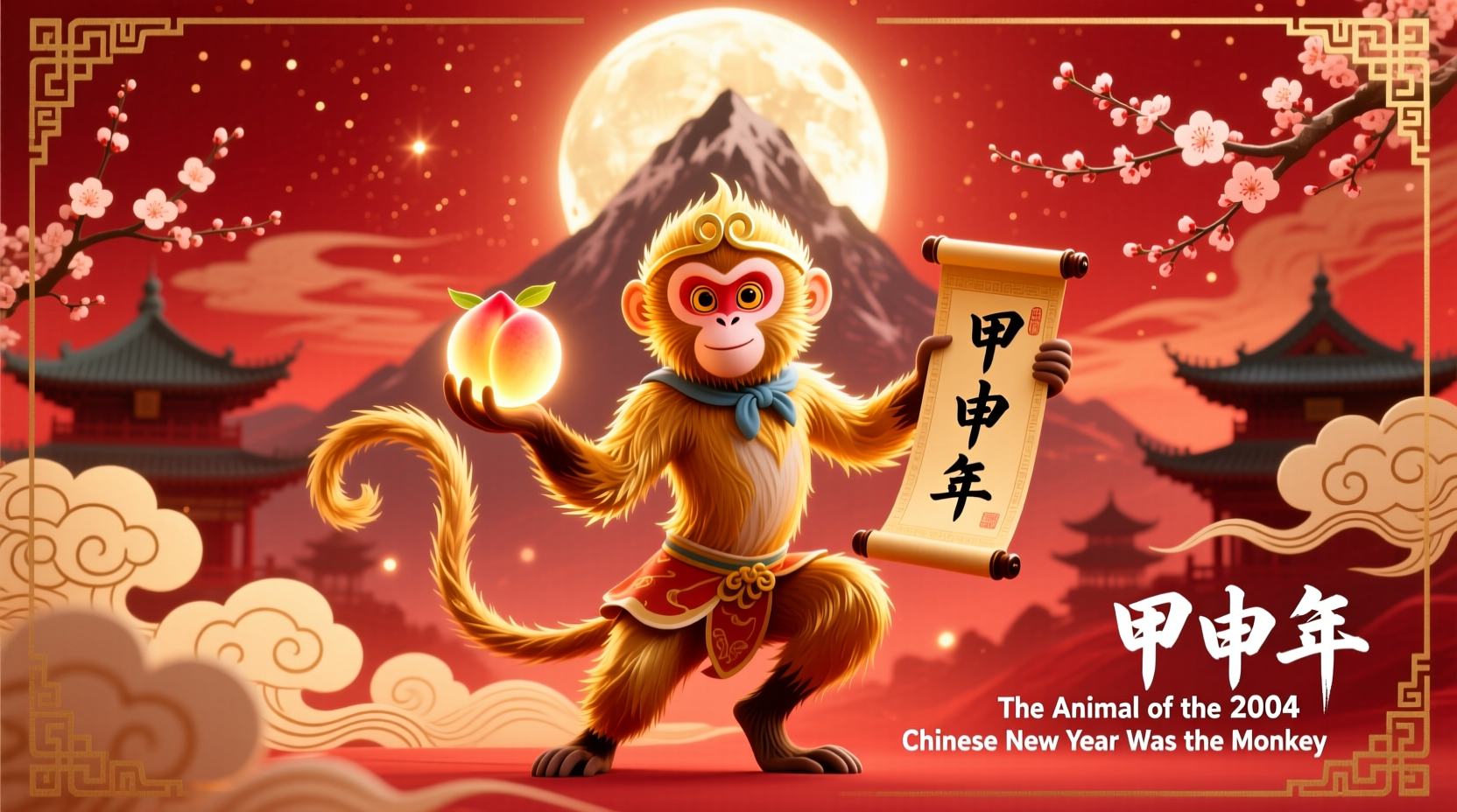 The Animal of the 2004 Chinese New Year Was the Monkey