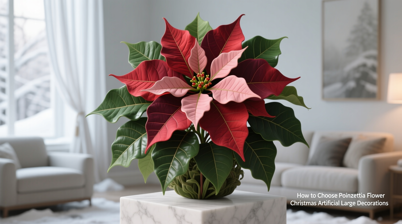 How to Choose Poinsettia Flower Christmas Artificial Large Decorations
