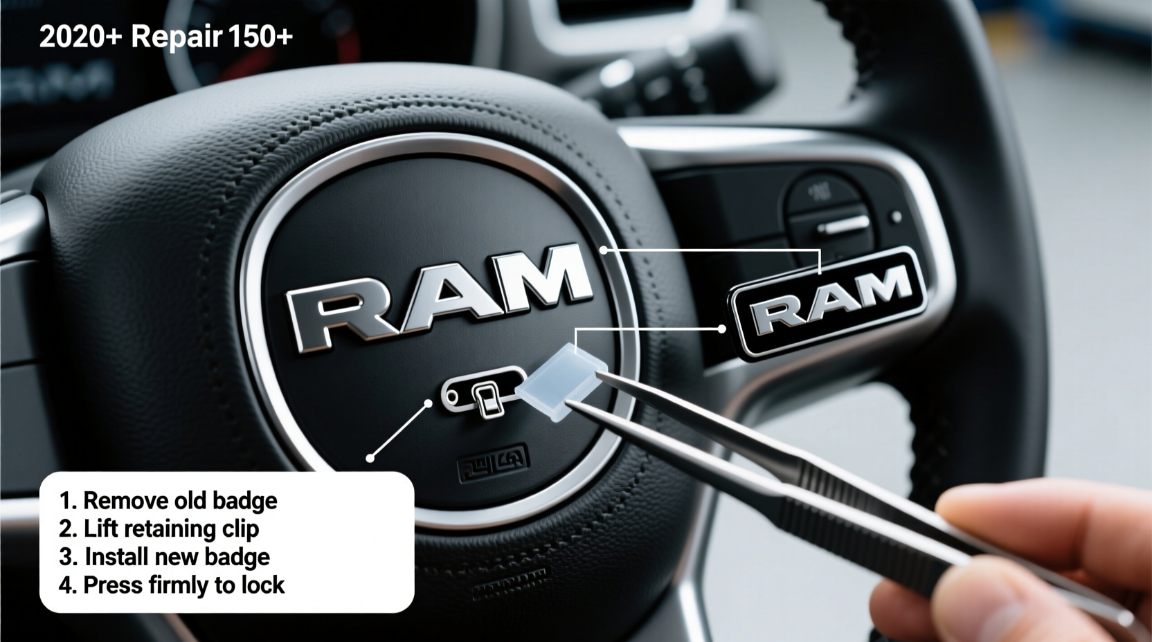 Ram 1500 Steering Wheel Badge Replacement Guide