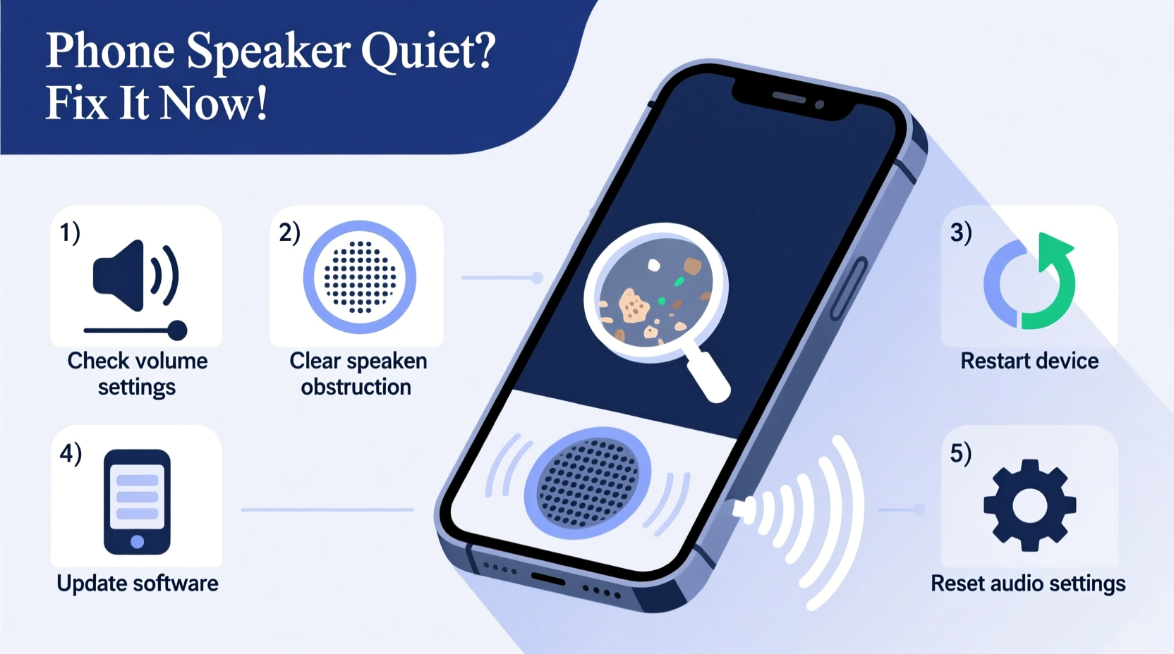 Phone Speaker Quiet Reasons Troubleshooting Steps