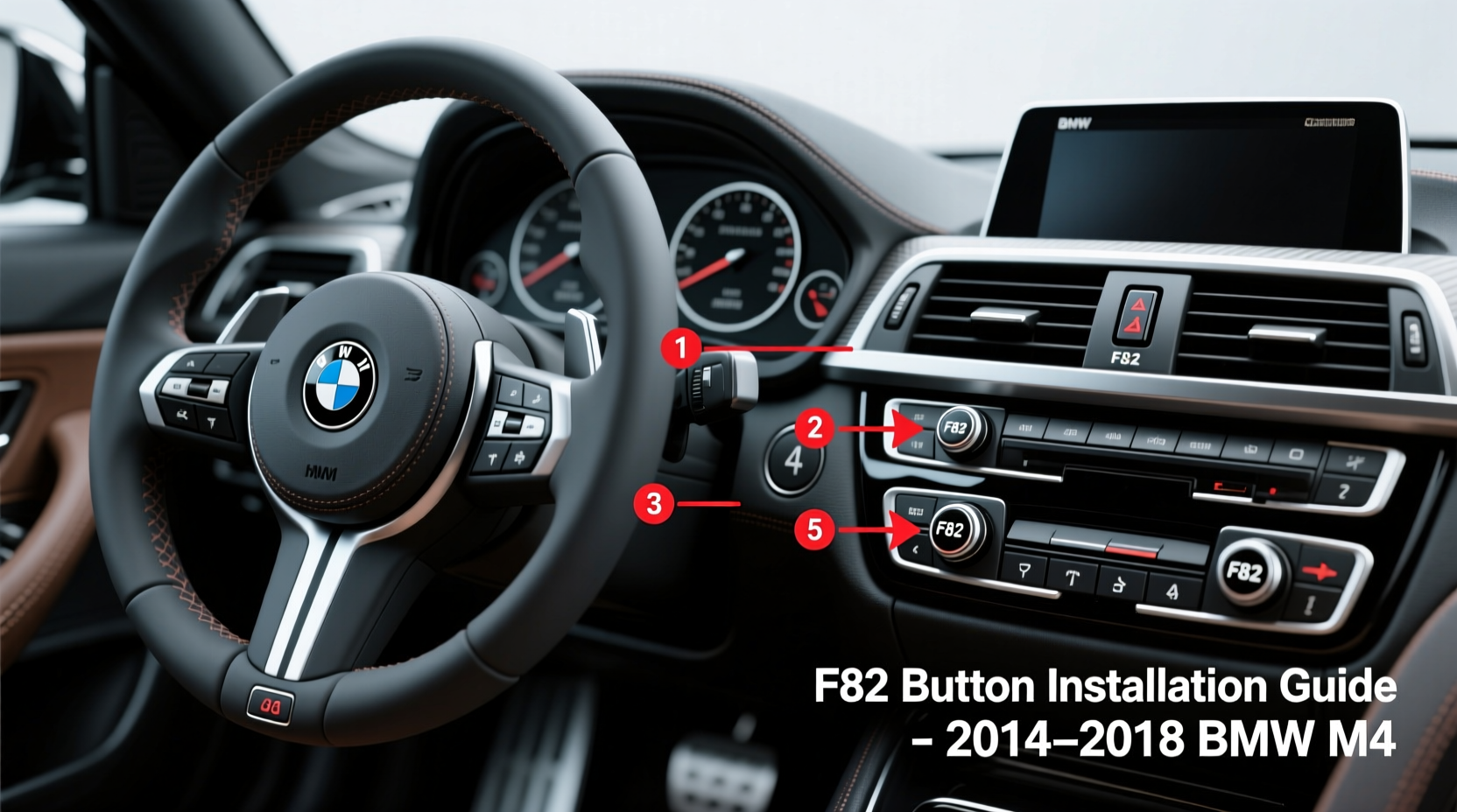 How to Install Custom F82 Buttons on BMW M4 (2014–2018)