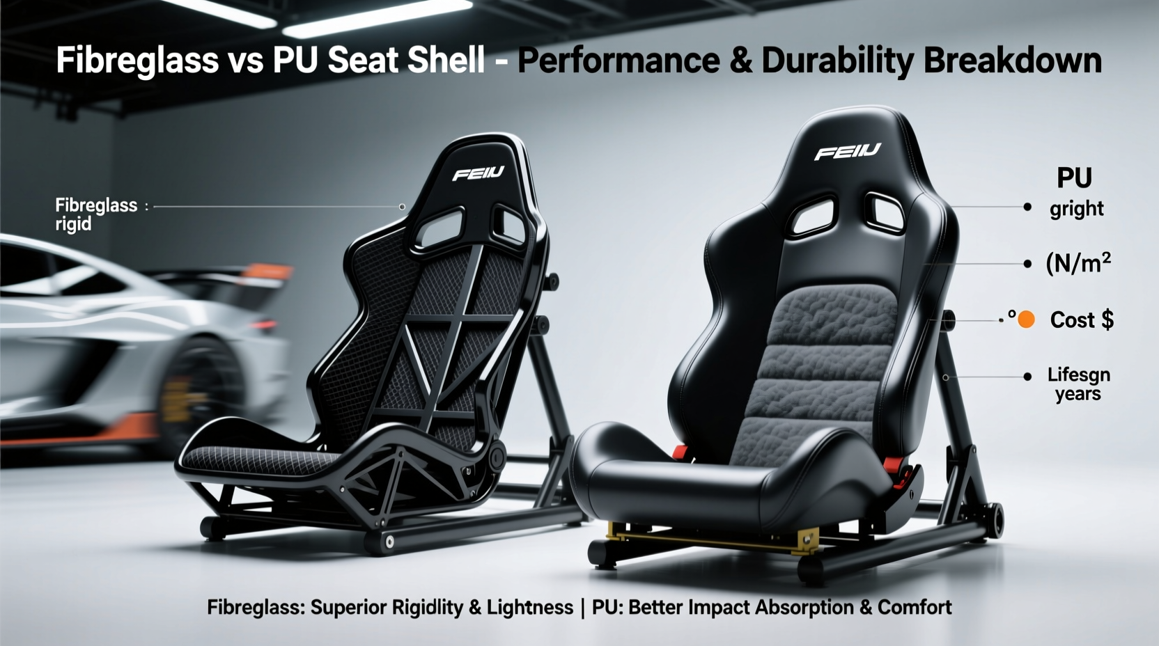 Fibreglass vs PU Seat Shell: Which Is Better for Performance Seats?