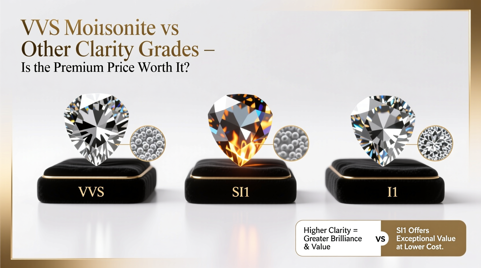 Vvs Moissanite Vs Other Clarity Grades Is The Premium Price Really Worth It